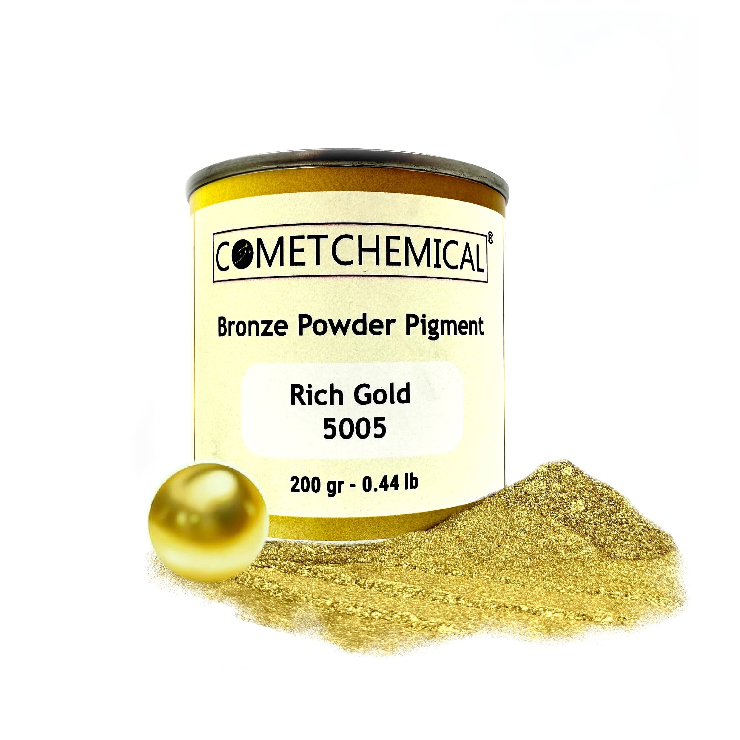 COMETCHEMICAL Metallic Pigment for Solvent, Epoxy Resin, Rich Gold, 0 ...