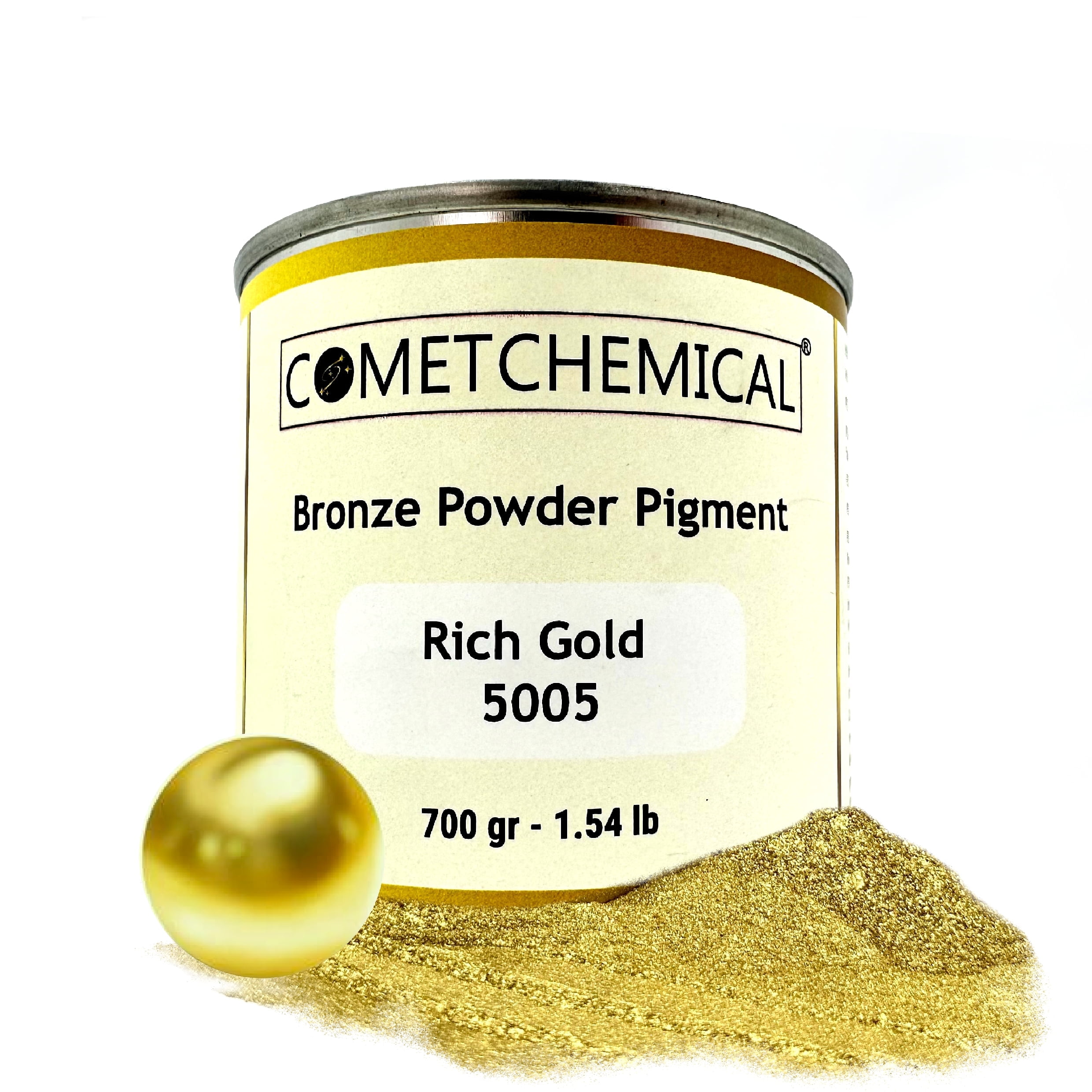 COMETCHEMICAL Metallic Pigment for Solvent, Epoxy Resin, Rich Gold, 1 ...