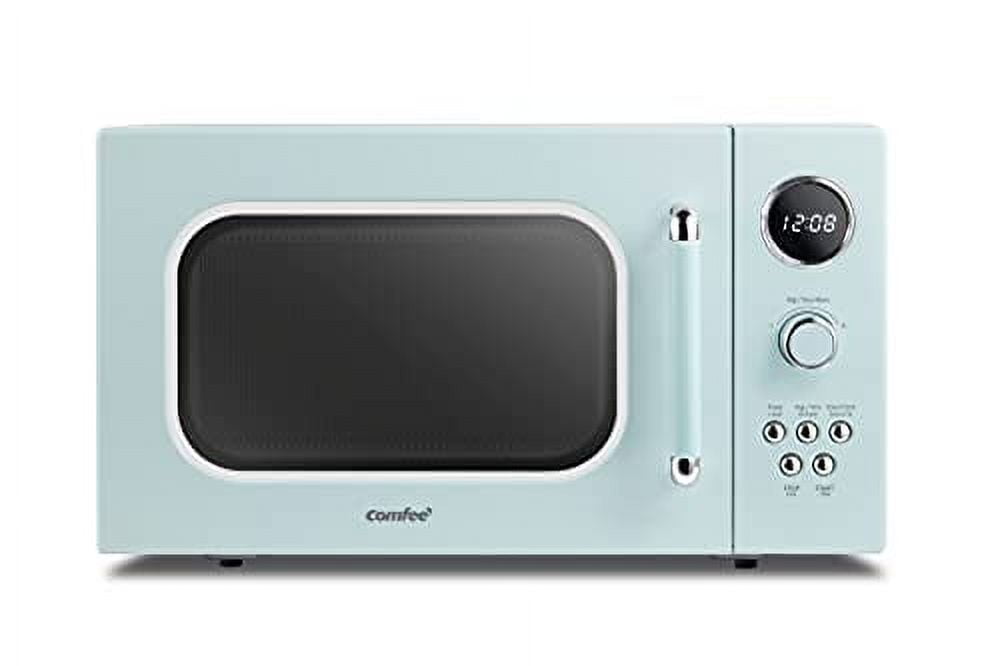COMFEE' Retro Microwave, 0.9 cu.ft, 900W, Green, Multi-stage Cooking, 9 ...