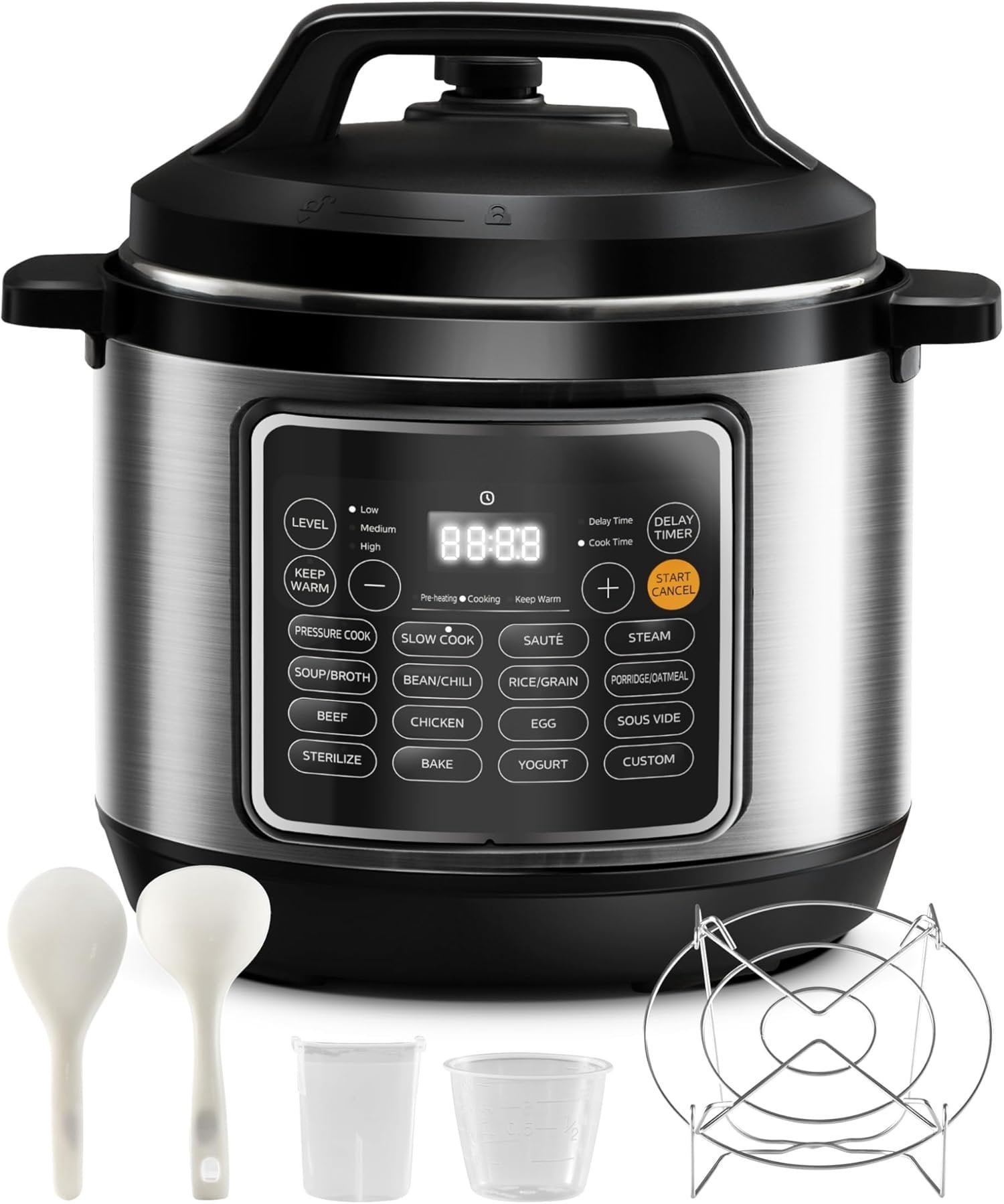 COMFEE' Cooker 8 Quart with 16 Cooking Functions, Olla de Presion Non ...