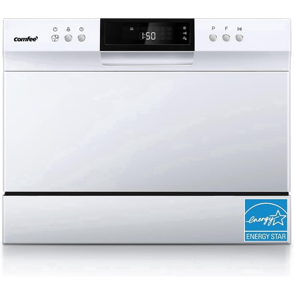 RCA Countertop Built-in 18" Portable Dishwasher in White RDW1809 ...