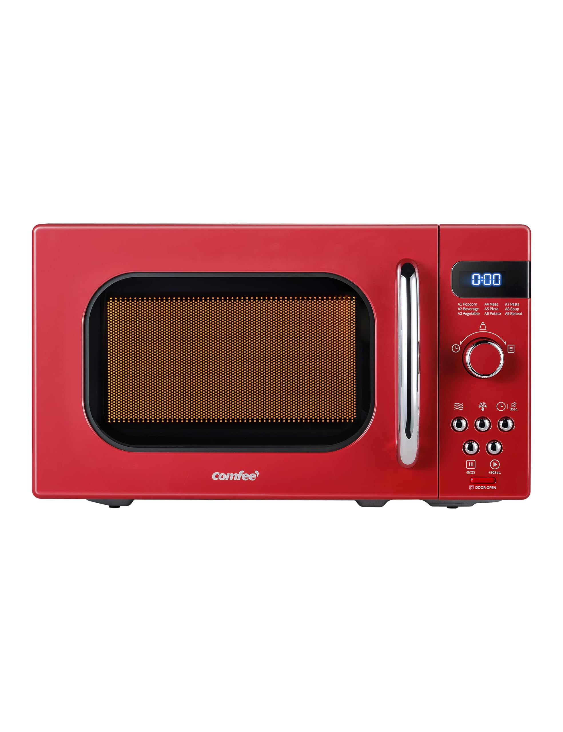 COMFEE' Retro Small Microwave Oven With Compact Size, 9 Preset Menus ...