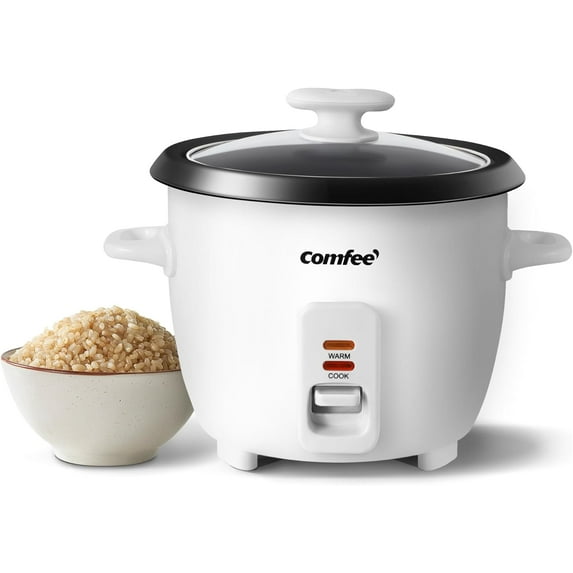 COMFEE' Rice Cooker, 6-Cup Cooked/3-Cup Uncooked, Removable Non-Stick ...