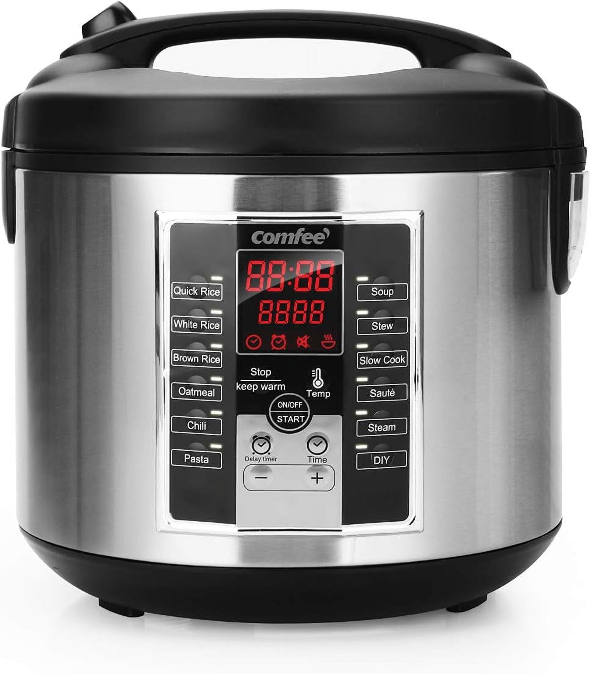 COMFEE' Rice Cooker, Slow Cooker, Steamer, Stewpot, Saut All in One (12 ...