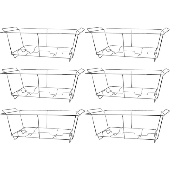 COMFICOVE 6 Pack Chafing Wire Rack Buffet Stand Chrome Frame for Events ...