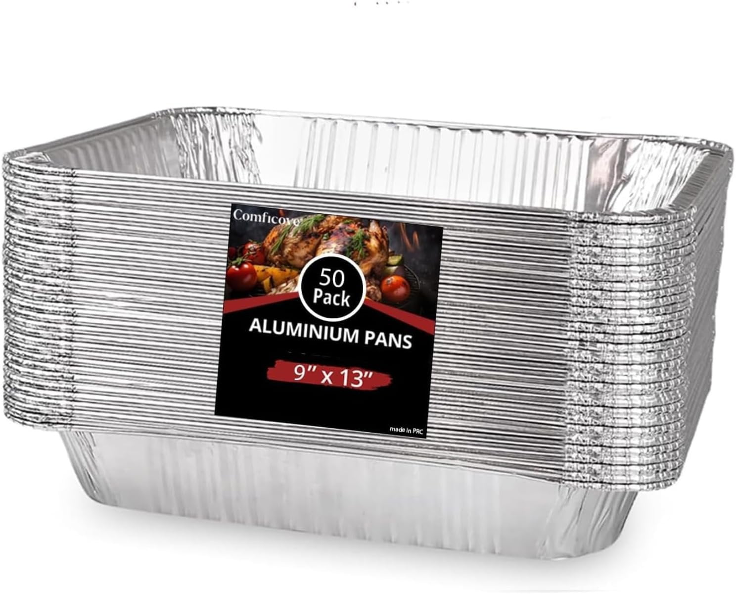 COMFICOVE Disposable Aluminum Roasting Pan, Set of 50 - Walmart.com