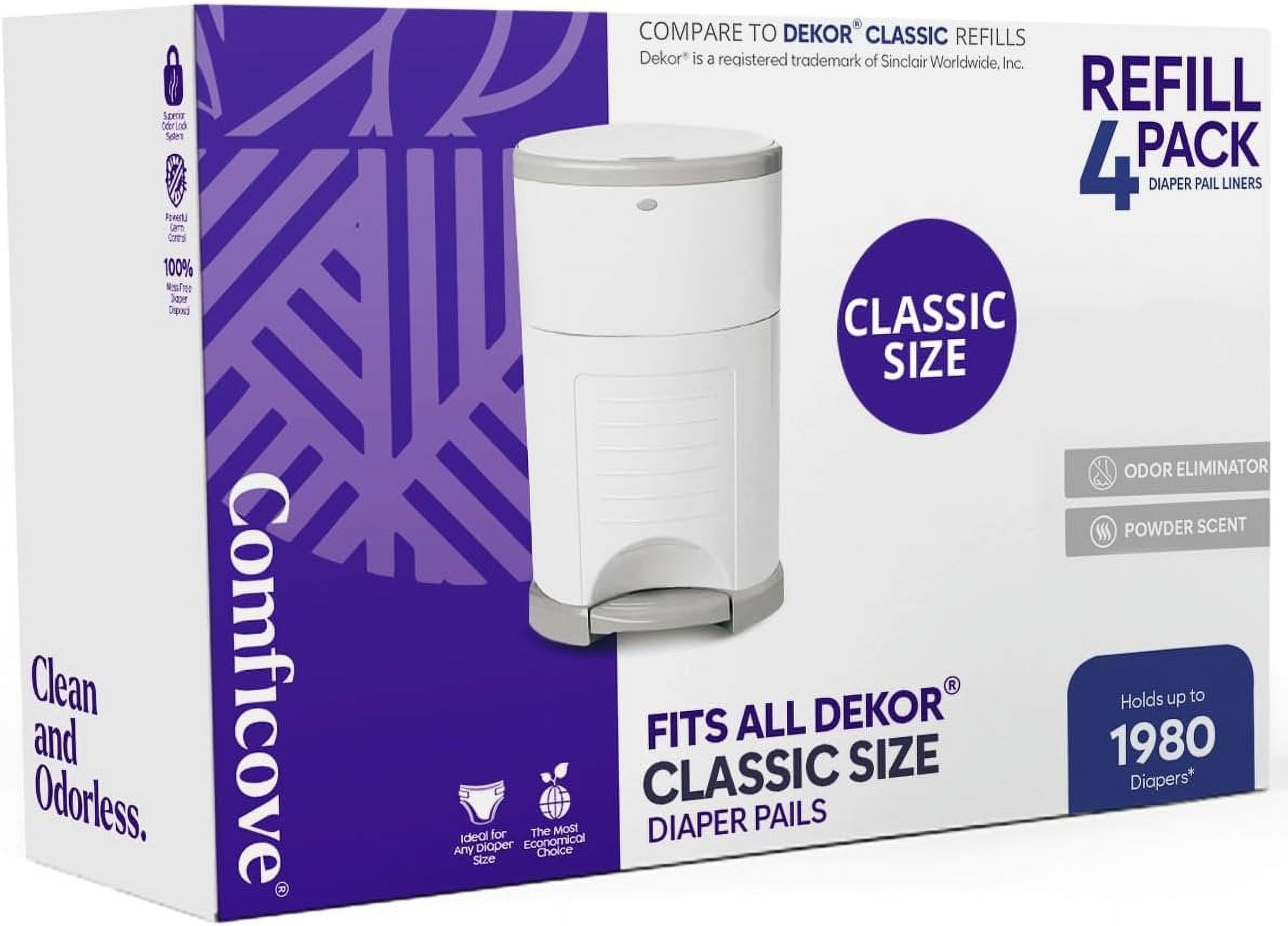 COMFICOVE Refills Compatible with DEKOR CLASSIC Diaper Pails 4 Pack ...