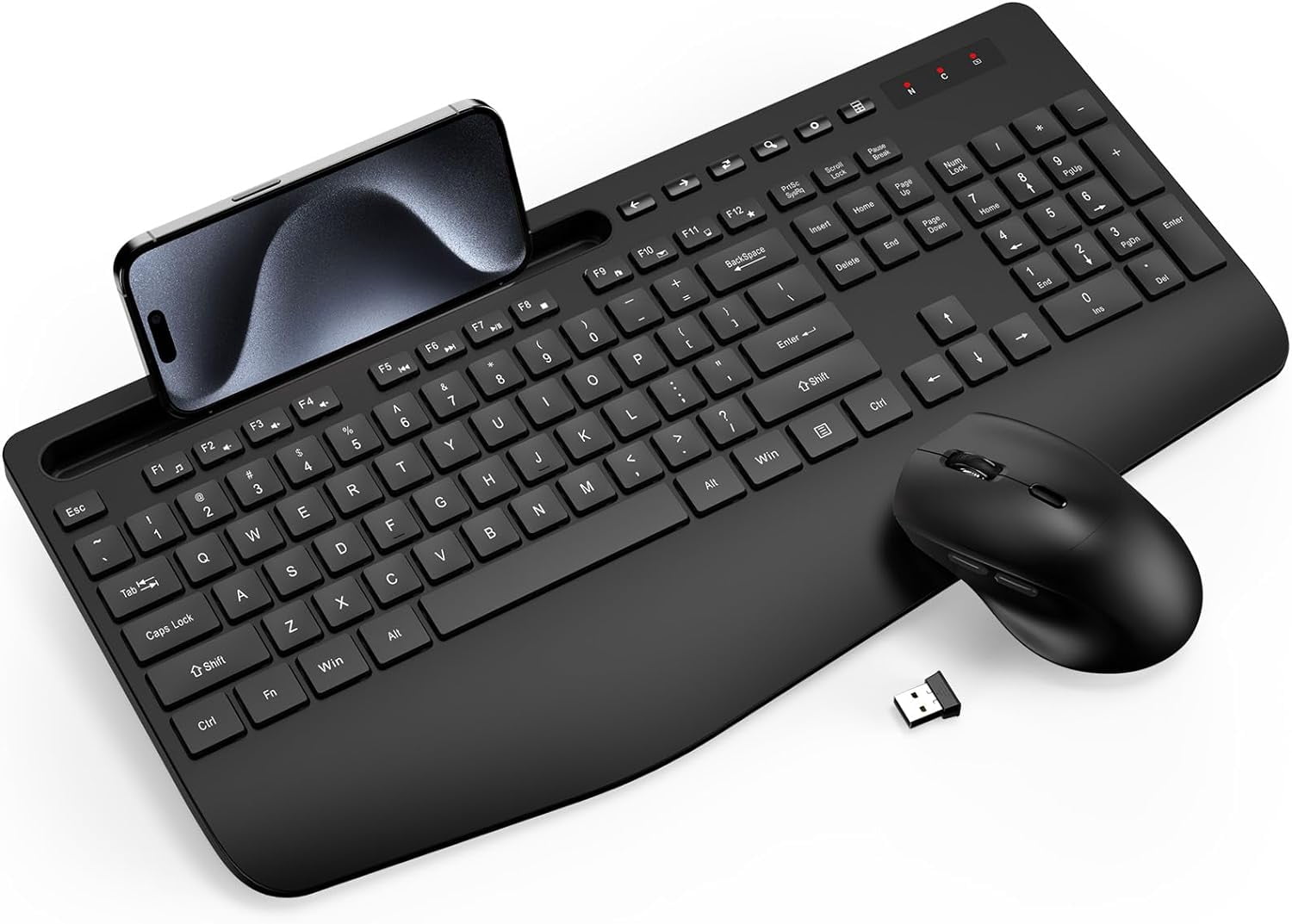 FOR COMFORT - Ergonomic keyboard designed with a generous palm rest and ...
