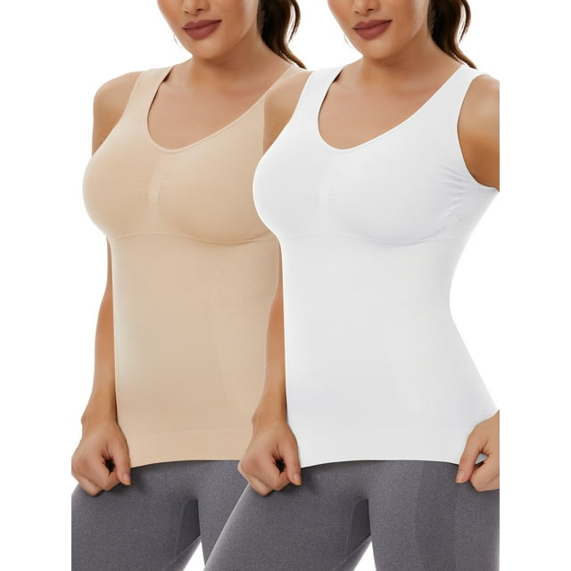 COMFREE Shapewear Cami with Bulilt in Bra for Women Tummy Control Tank ...