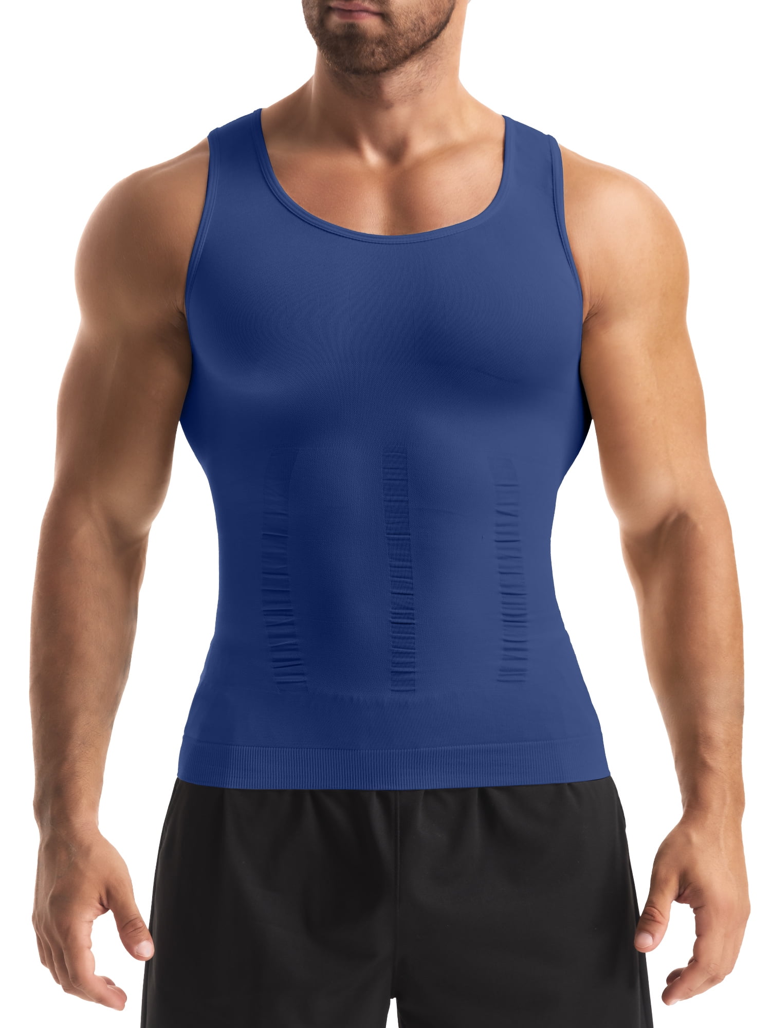 KIWI RATA Compression Shirts Men Sleeveless Slimming Undershirts Tummy ...