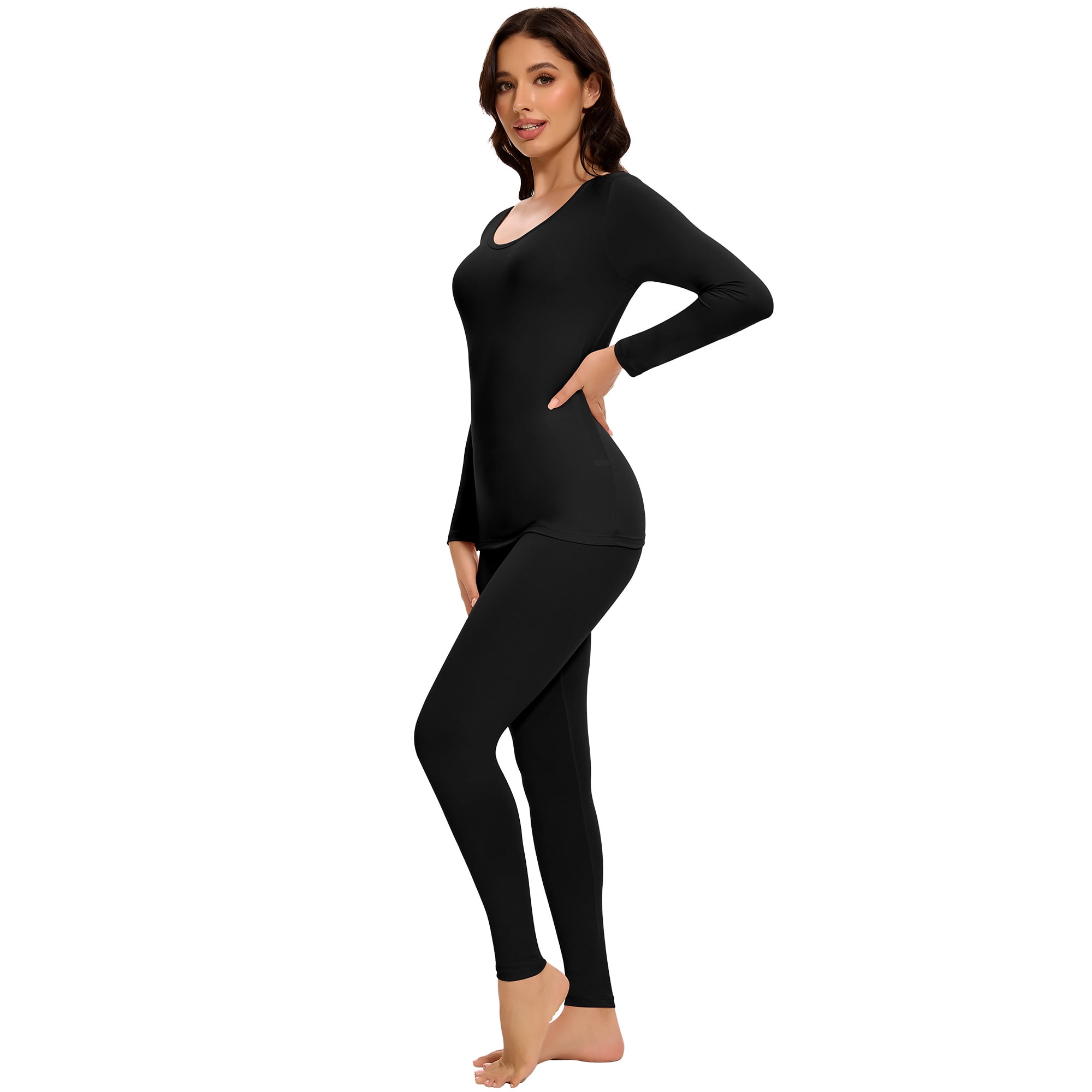 COMFREE Thermal Underwear for Women Long Johns Set Crew Neck Long ...