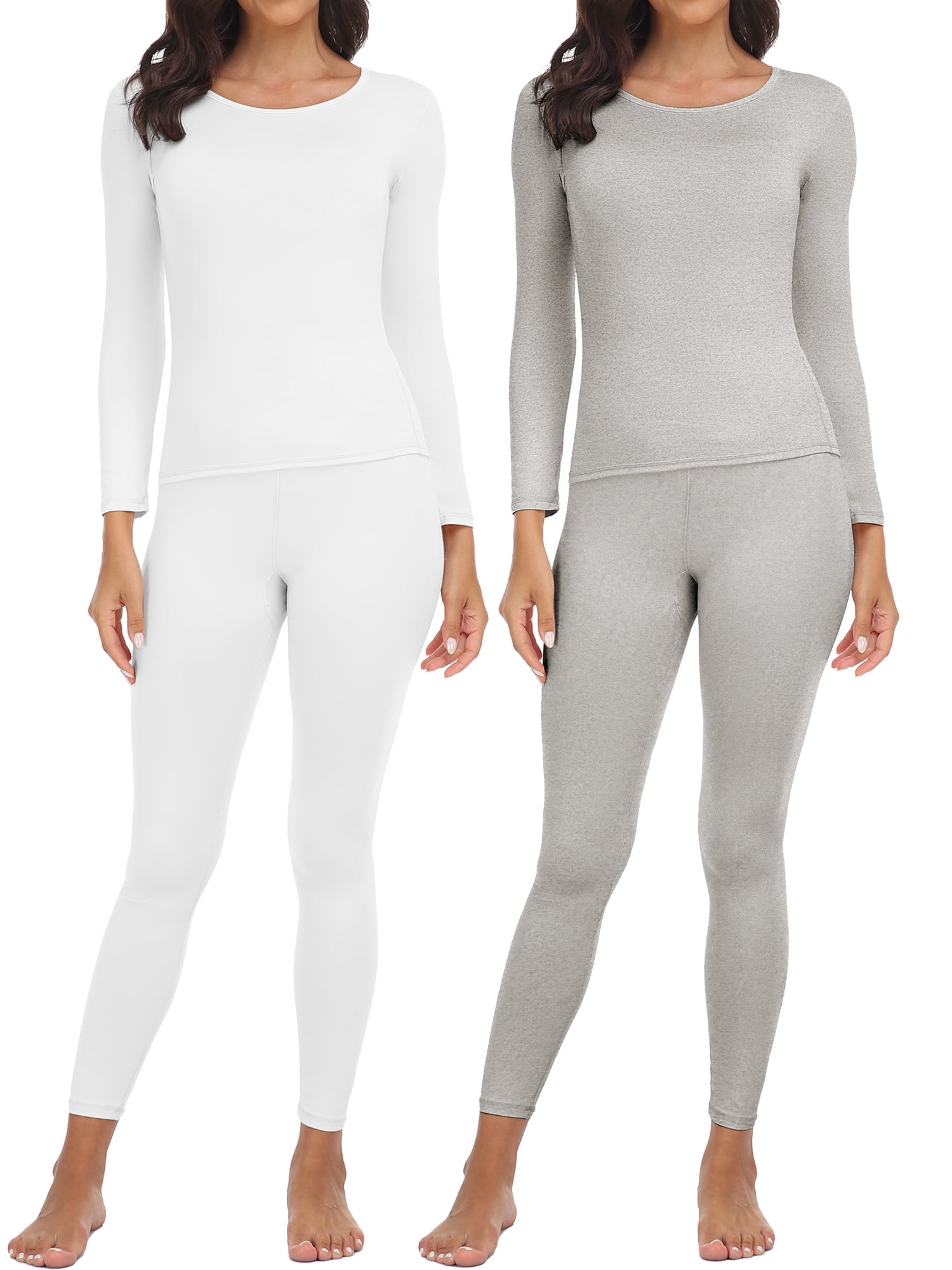COMFREE Thermal Underwear for Women, Ultra Soft Long Johns Set Fleece ...