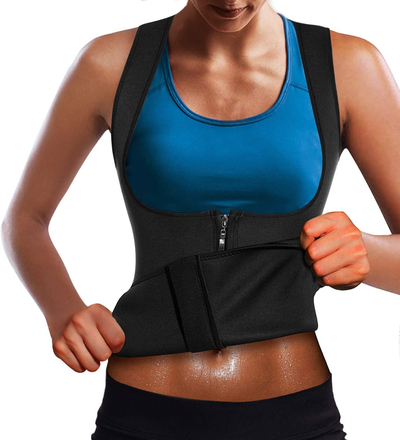 COMFREE Women Waist Trainer Cincher Corset Weight Loss Neoprene Sweat ...