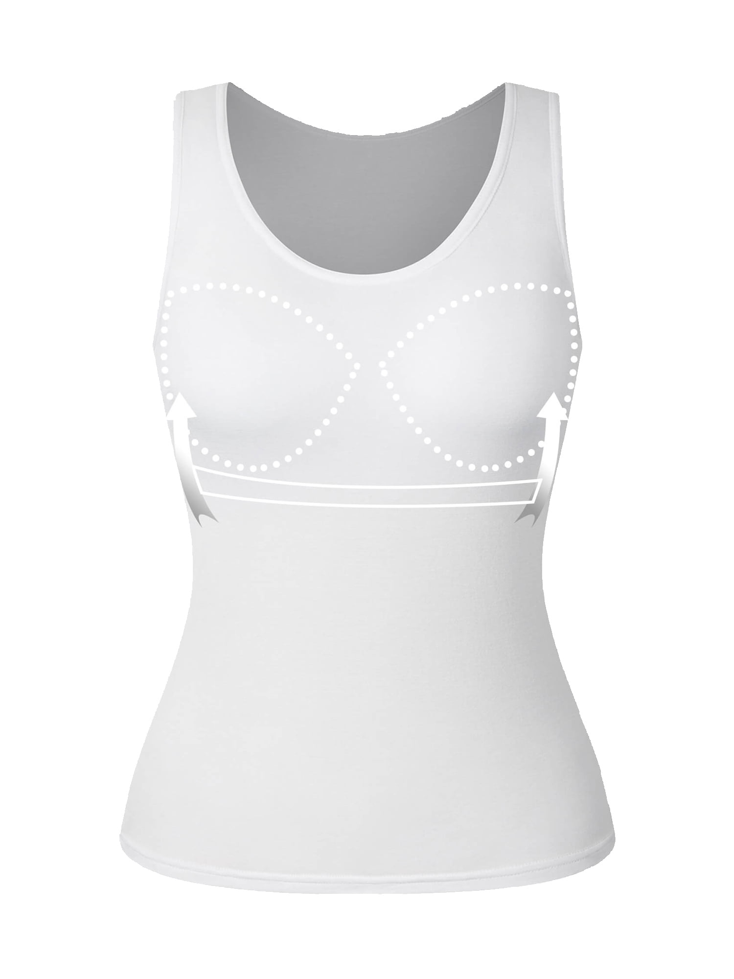 COMFREE Camisole with Built in Bra for Women Plus Size Tank Tops Wide ...