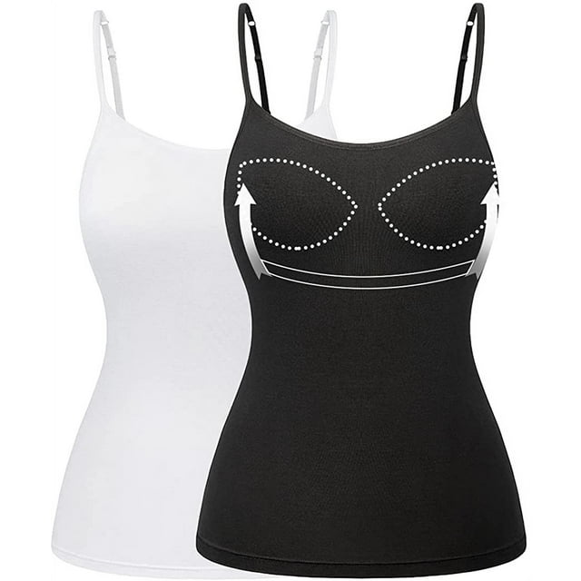 COMFREE Women's Adjustable Spaghetti Strap Camisole with Built-in ...