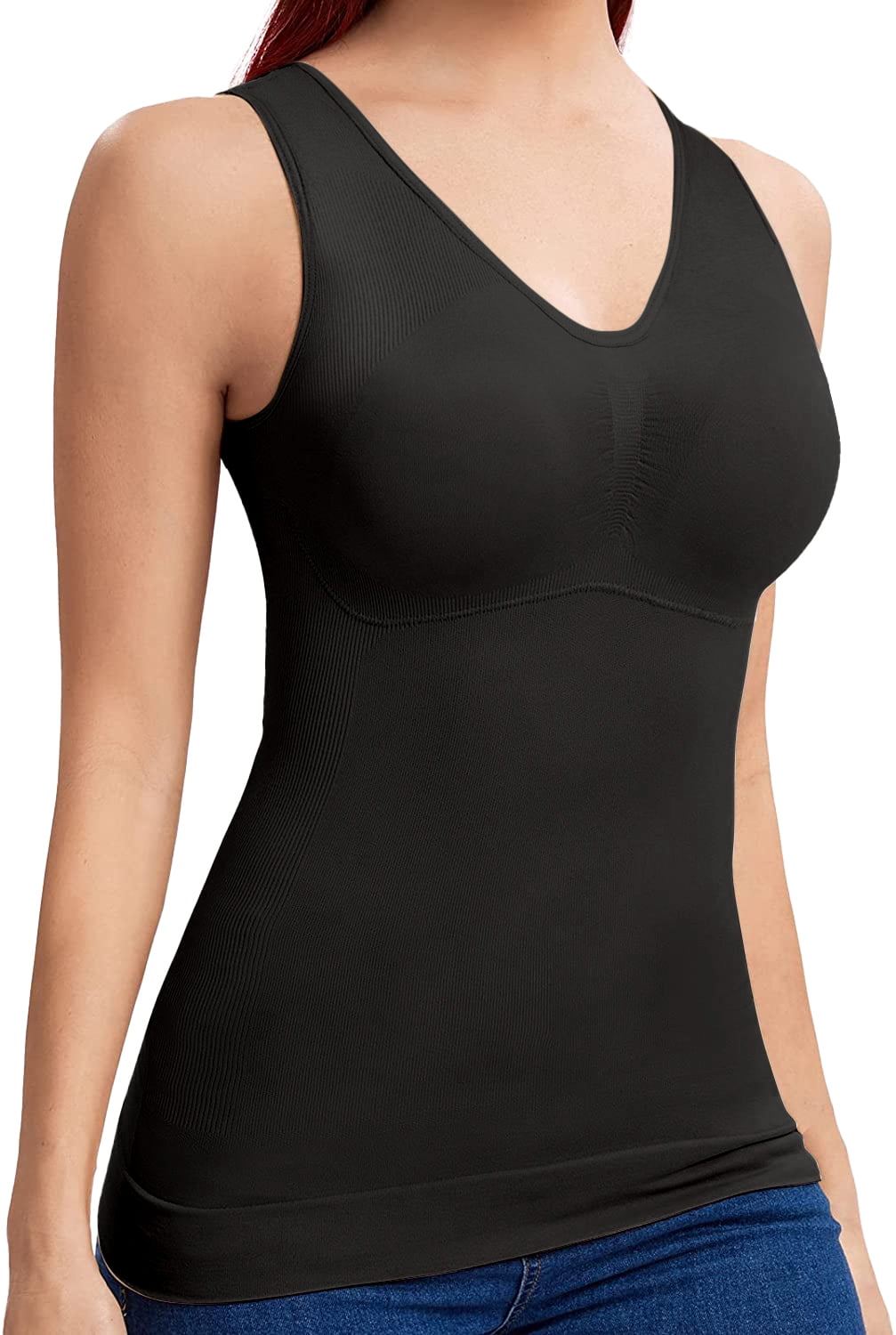 COMFREE Women's Shapewear Tank Tops Camisole with Bulilt in Bra Tummy ...