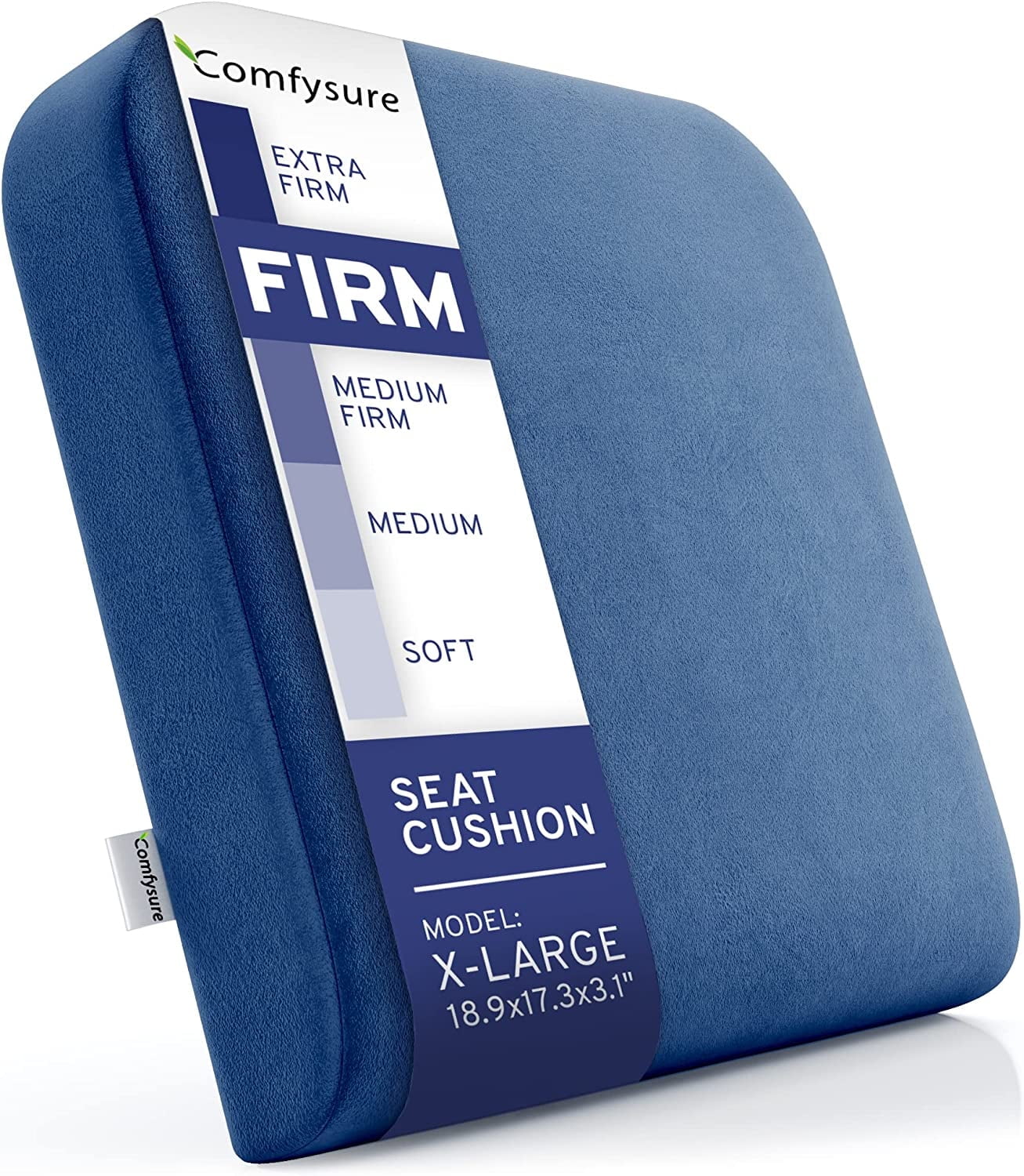 Comfysure Extra Large Firm Memory Foam Seat Cushion, Wheelchair Support ...