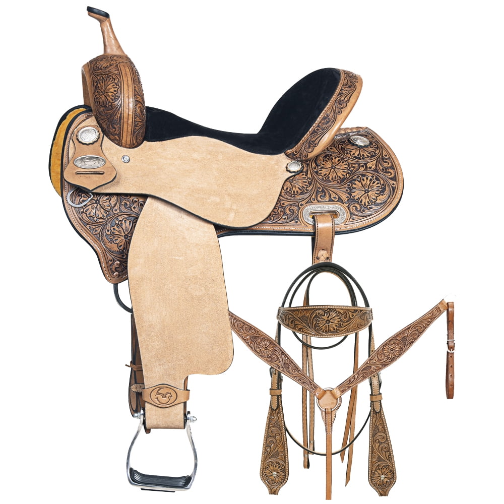 COMFYTACK Western Horse Wade Saddle American Leather Ranch Roping With ...