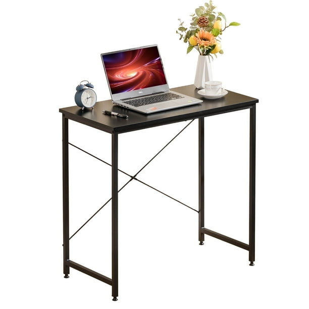 COMHOMA Small Computer Desk 32 Inch Writing Desk Metal Frame Modern ...