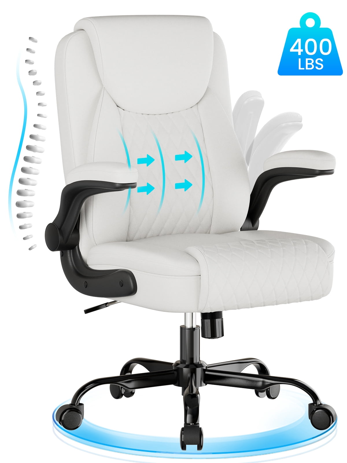 CloudRest Pro Office Chair, 400LBS Wide Seat Ergonomic Computer Desk ...