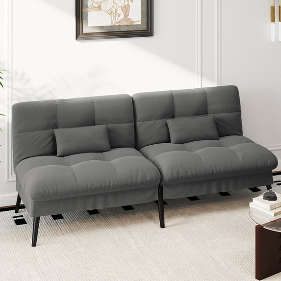 COMHOMA Extra Long Convertible Comfortable Futon Sofa Bed, Large ...