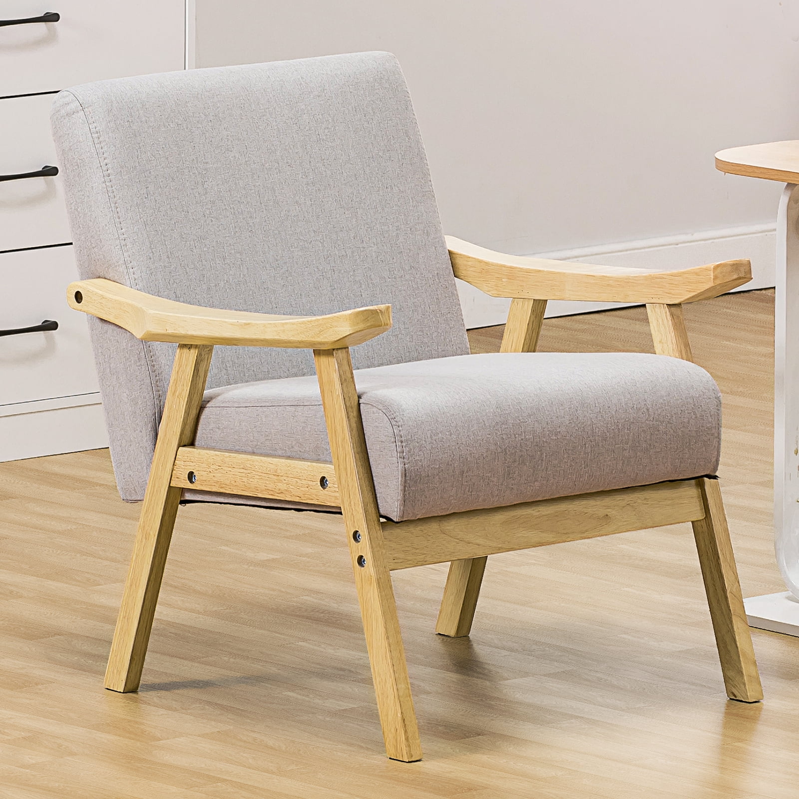 COMHOMA Modern Accent Chair, Upholstered Mid Century Lounge Chair With ...
