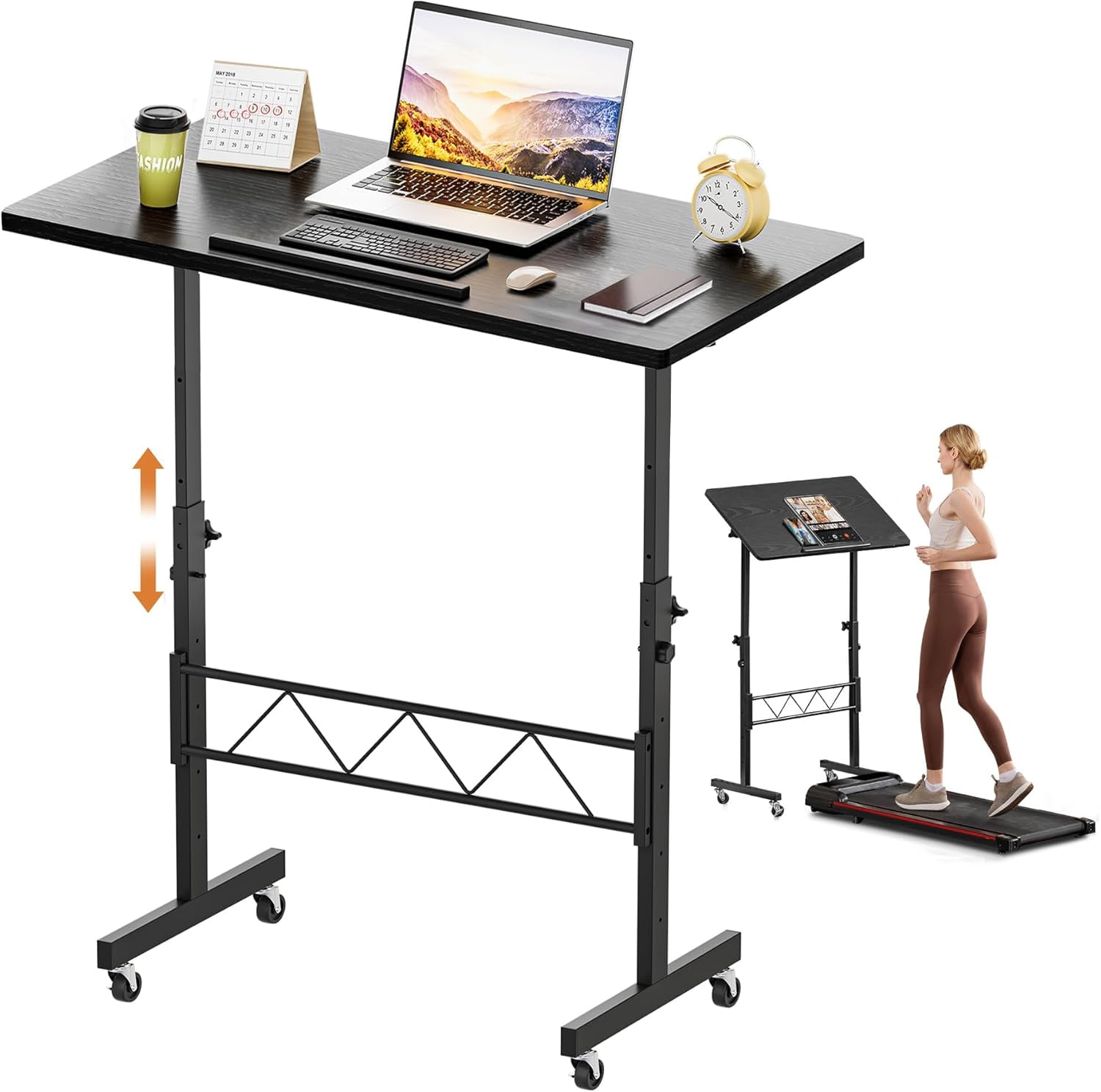 COMHOMA Small Standing Desk Adjustable Height & Tiltable Tabletop ...