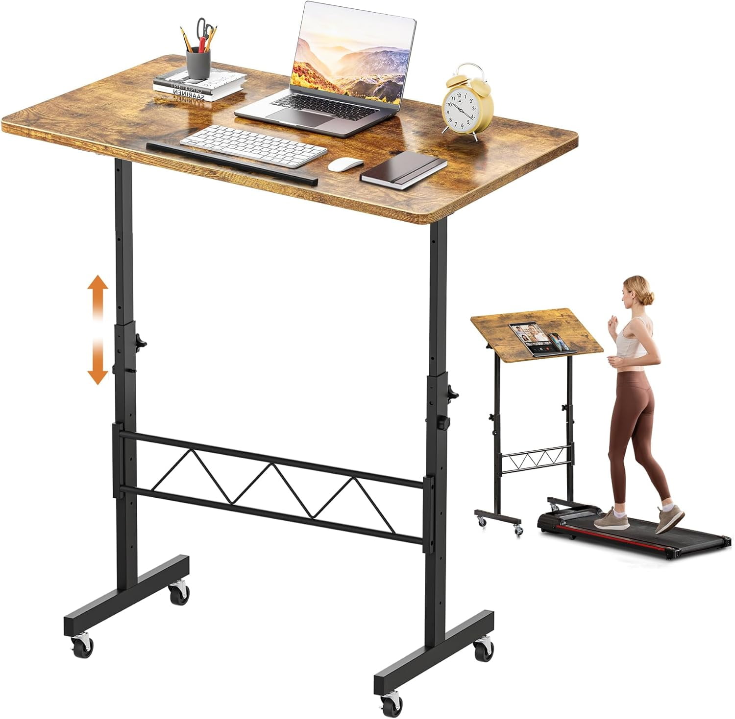 COMHOMA Small Standing Desk Adjustable Height & Tiltable Tabletop ...