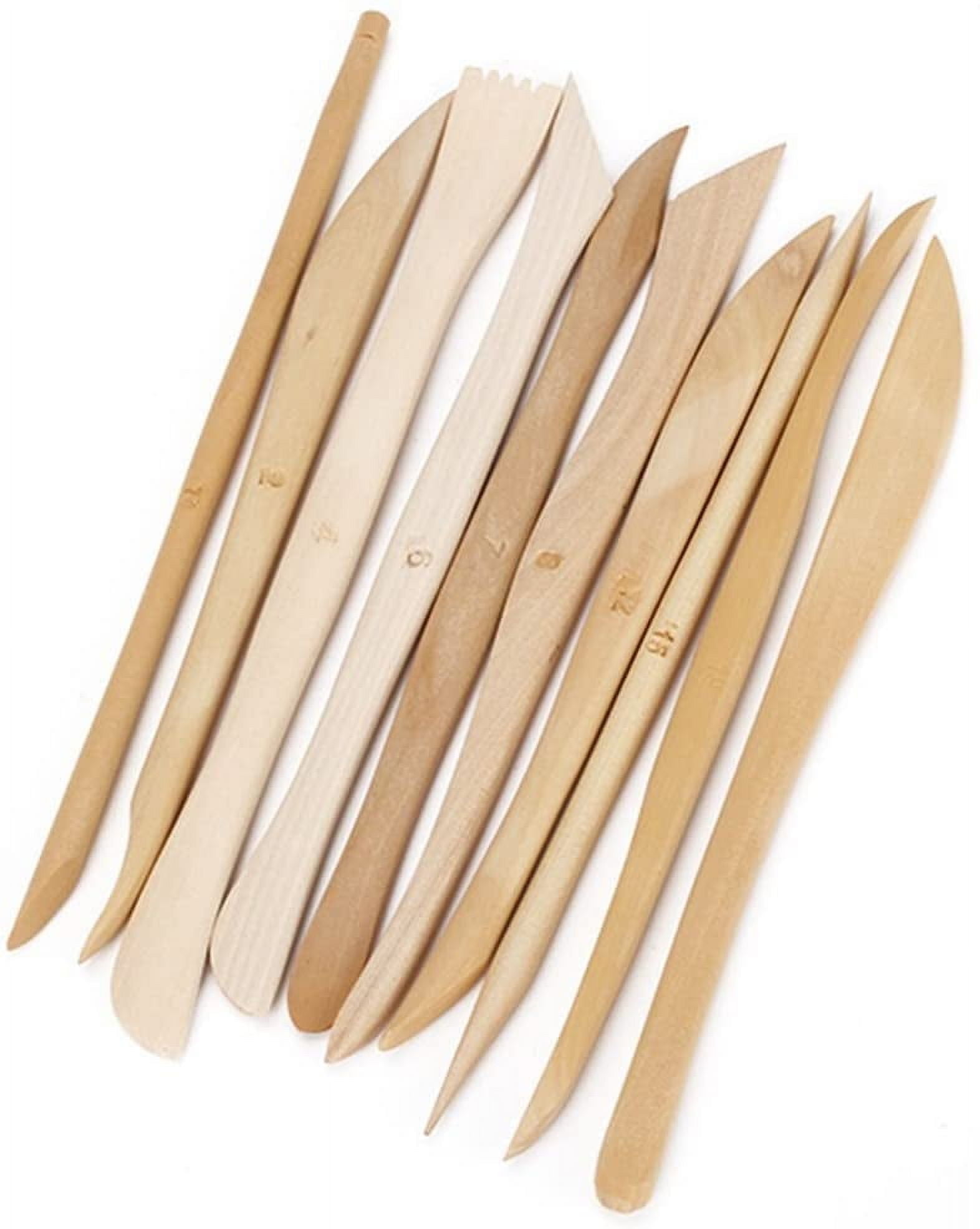 COMIART 10-Piece Wooden Polymer Clay Modeling Tools - Walmart.com