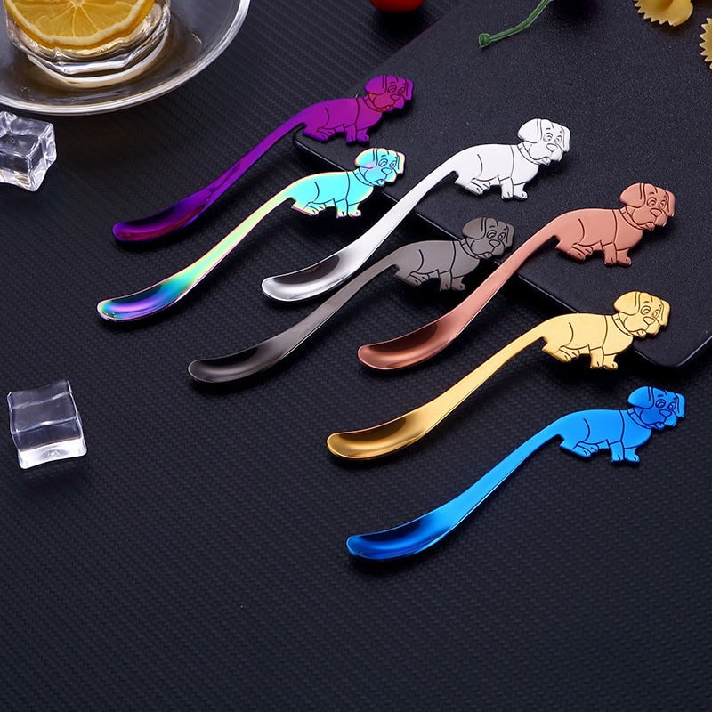 COMIART 14 - piece Set of Creative 304 Stainless Steel Spoons, Puppy ...