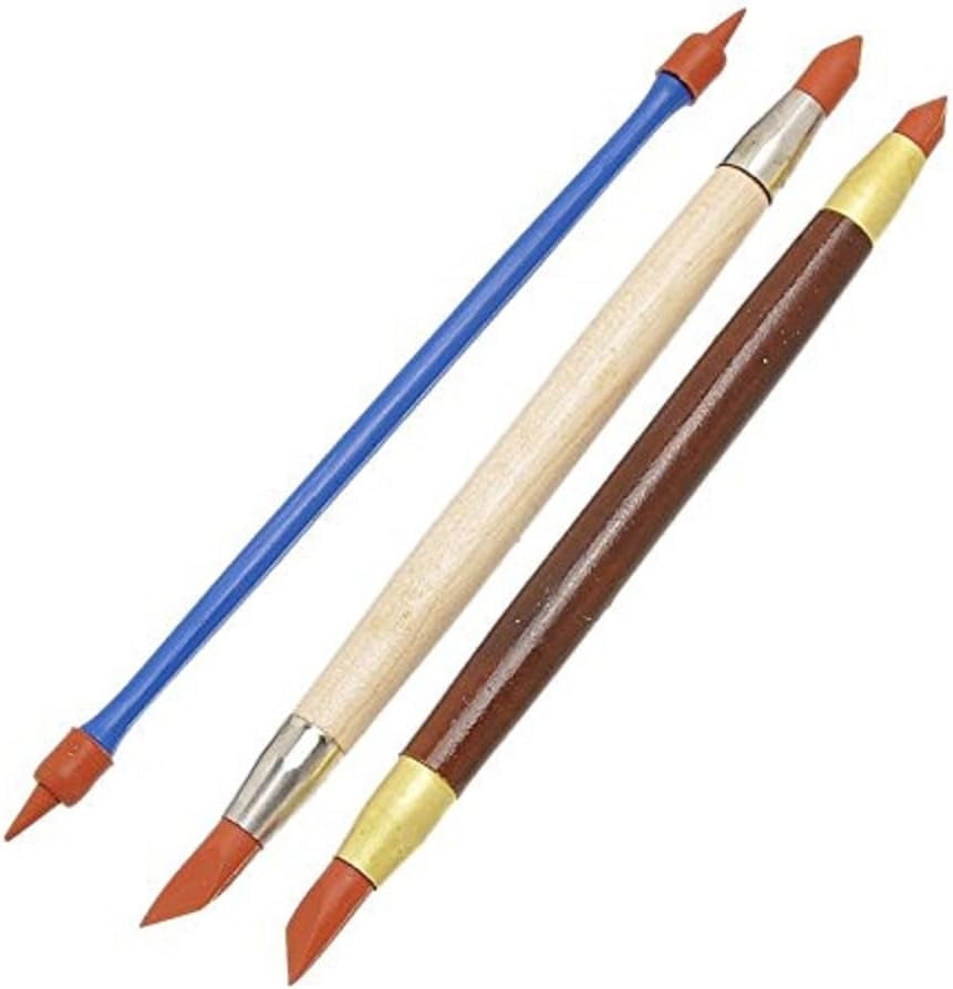 COMIART 3pcs Double Head Clay Color Shapers Rubber Tip Paint Drawing ...