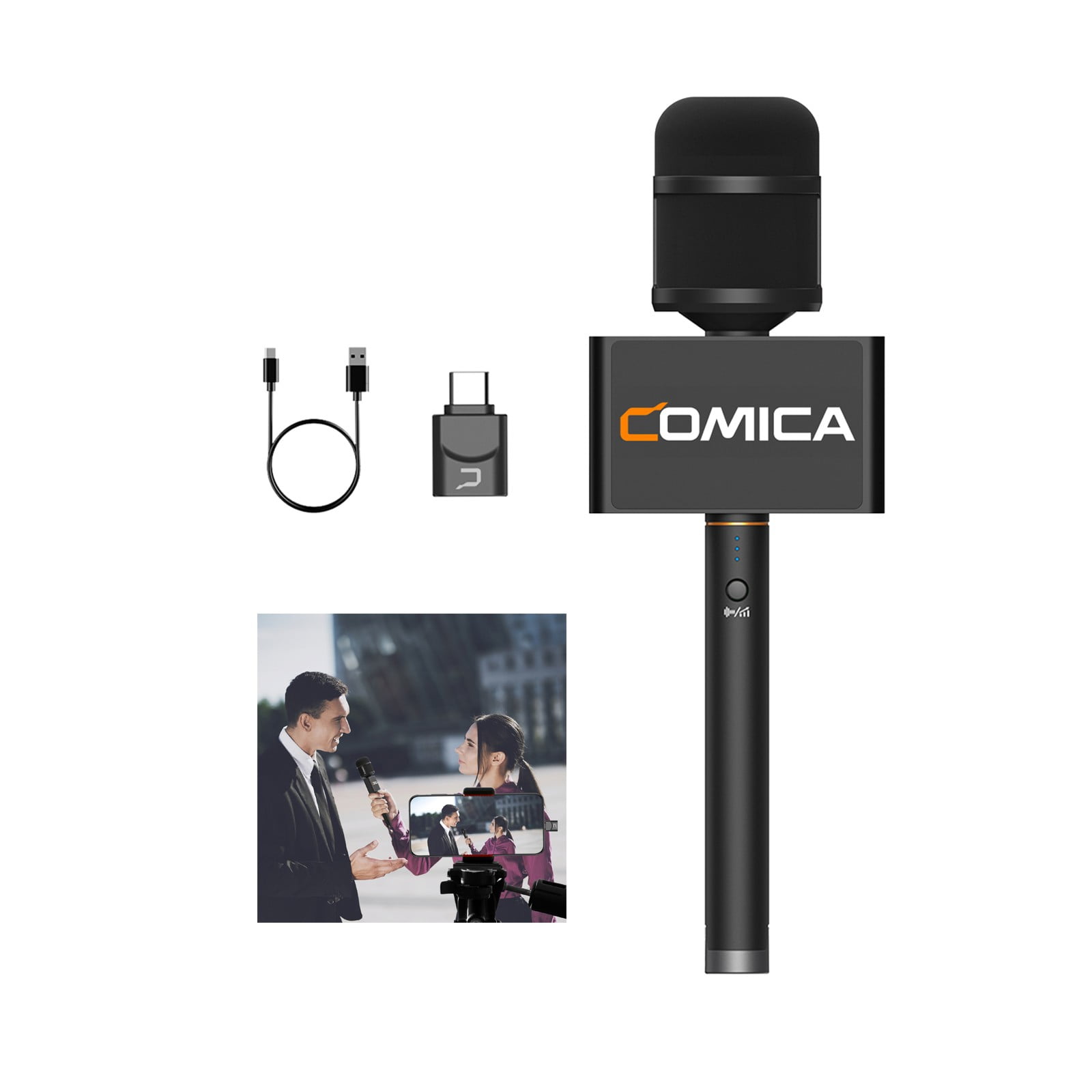 COMICA Revo S Wireless Reporter Microphone Compatible with Windows, Mac ...