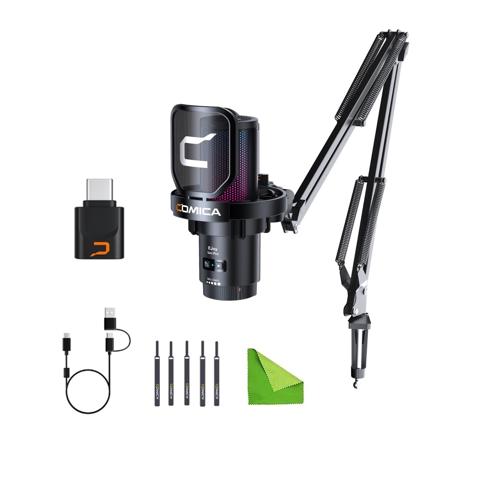 COMICA Wireless USB Microphone for Computer and Smartphone,48kHz/24bit ...