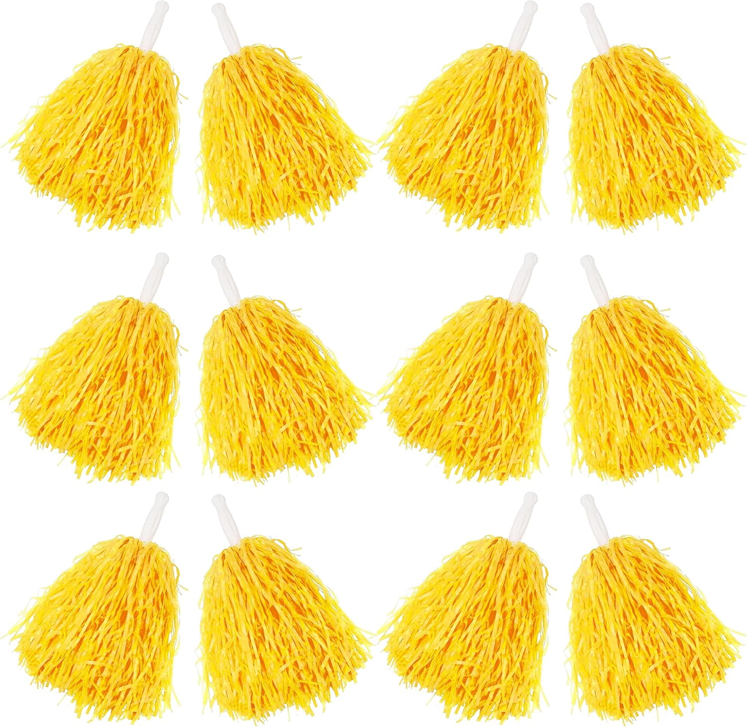 COMICFS 12 PCS Pom Poms Cheerleading Sports Spirited Plastic Cheer ...