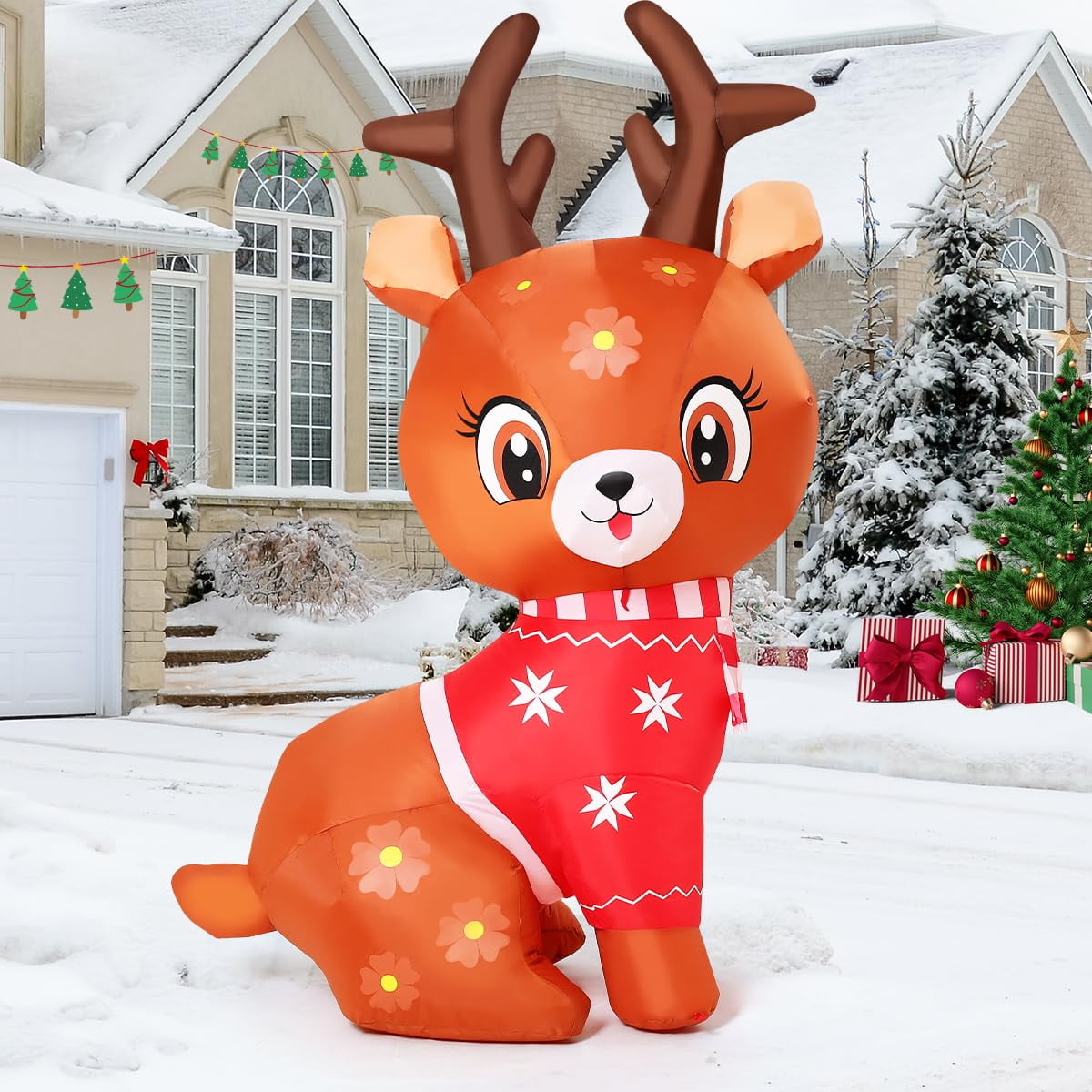COMIN 5.2 FT Tall Christmas Inflatables Outdoor Decorations Blow Up ...