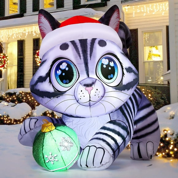 Christmas Cat Inflatable Ft