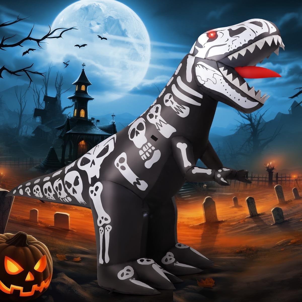 COMIN 8 FT Long Halloween Inflatables Outdoor Decorations, Blow Up ...