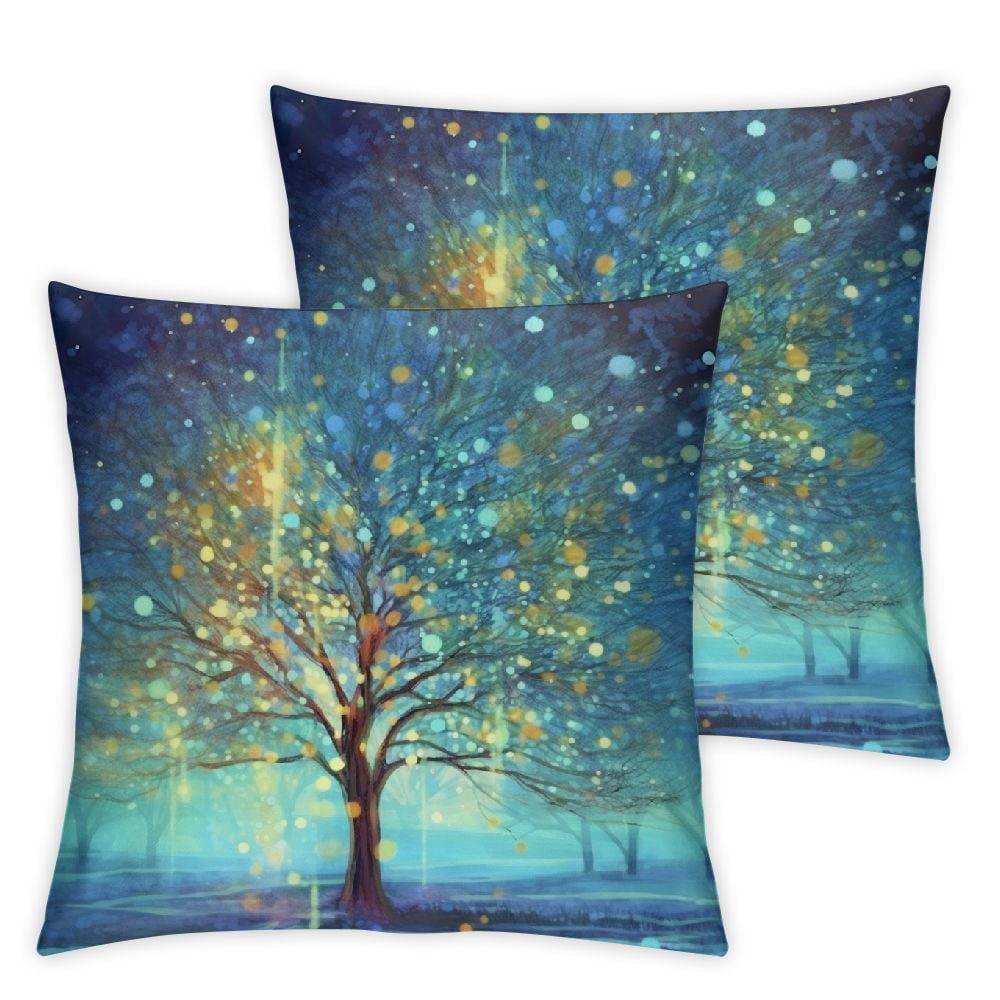 COMIO 2-Piece Short Plush Pillowcase Set Pillow Case Tree of Life ...