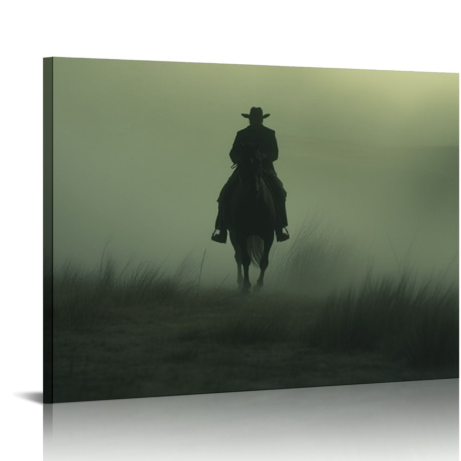 COMIO 3D Art Prints, Cowboys on Horseback, Wrangling Horses on Dusty ...