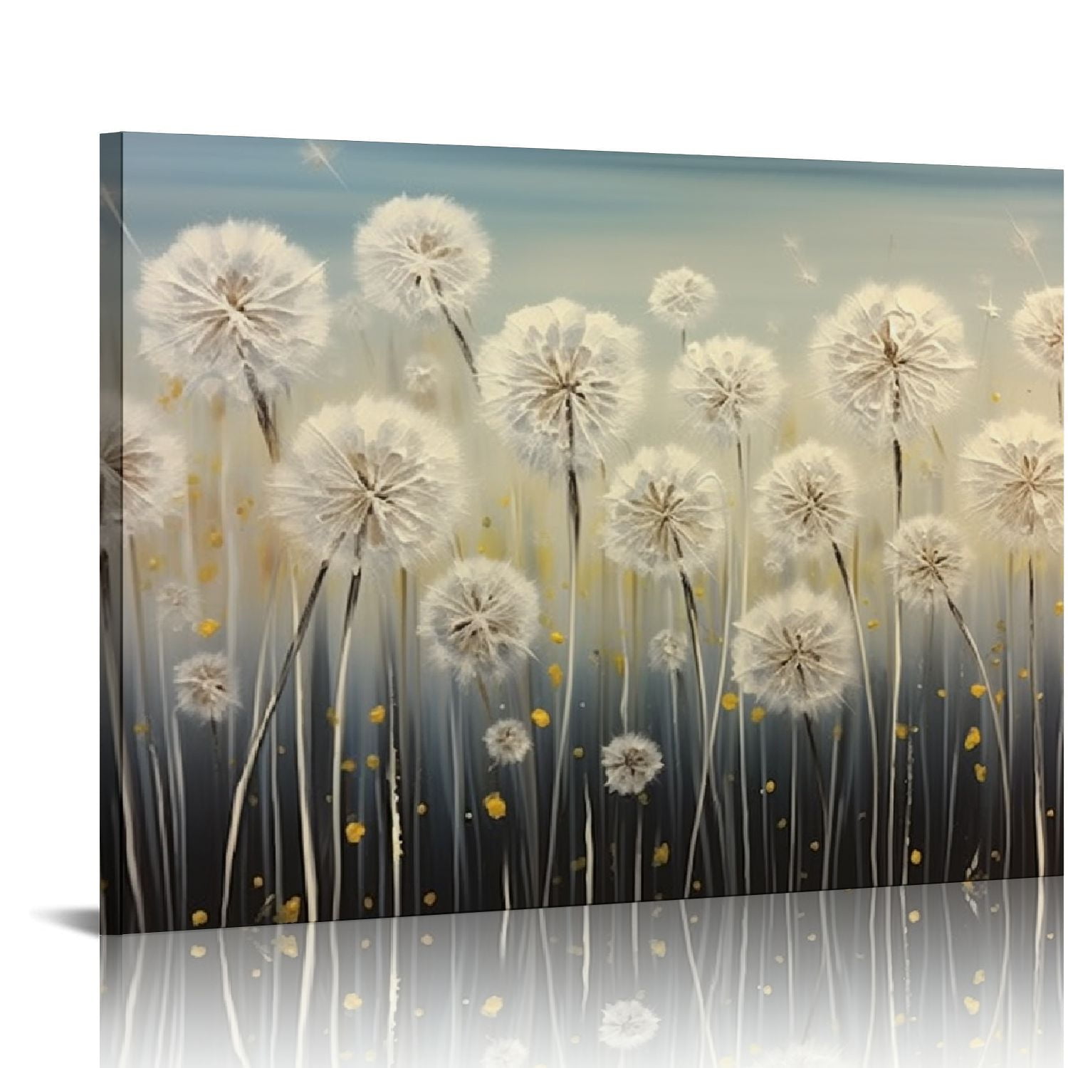 COMIO 3D Paintings Modern Abstract Dandelion On Canvas Abstract Artwork ...