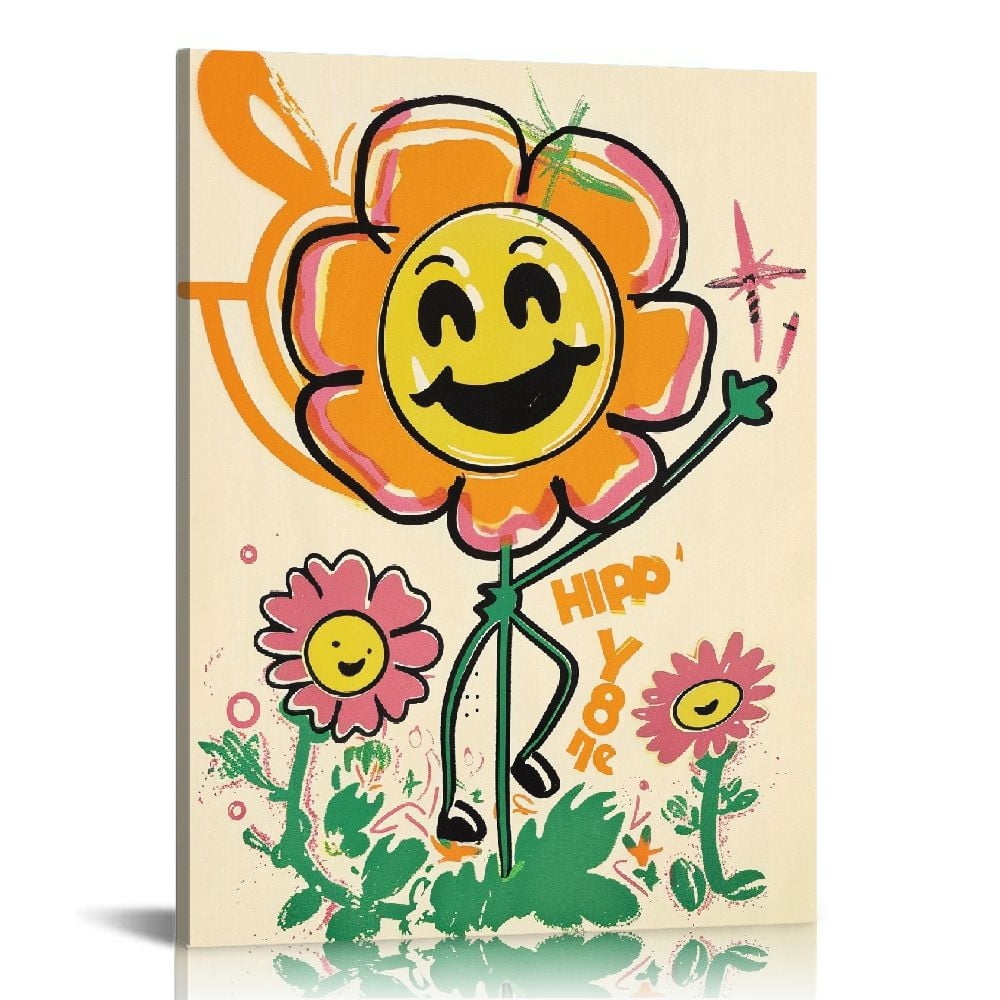 COMIO 70's 80's Retro Cartoon Posters Wall Art Prints Vintage Flowers ...