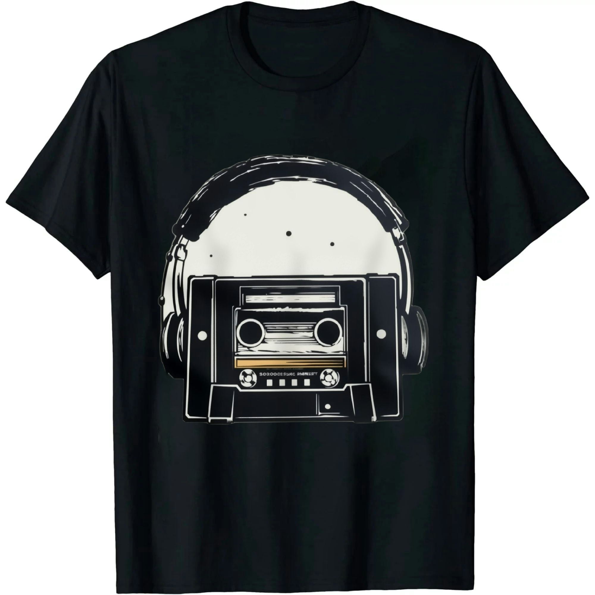 COMIO 90s 80s Retro Vintage Cassette Headphones Walkman Music T-Shirt ...