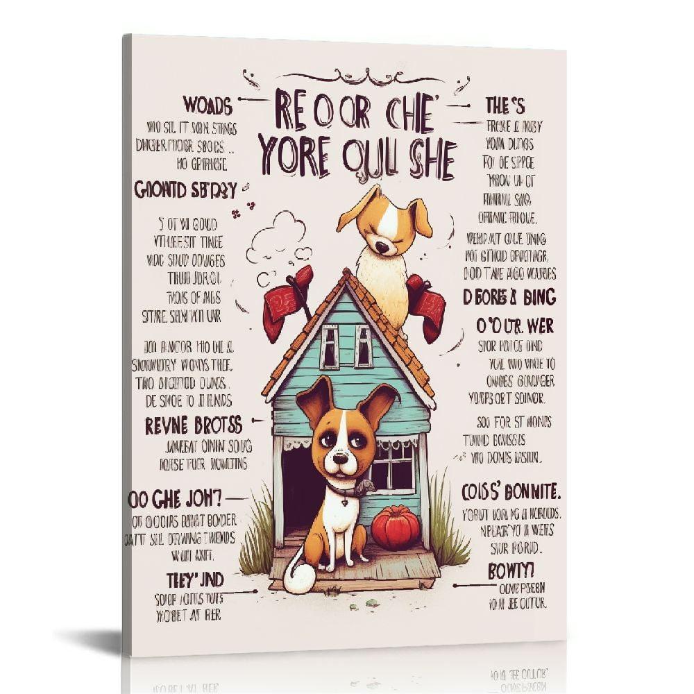 COMIO A Corgi’s House Rules Wall Art, Funny Corgi Dog Quote Print ...