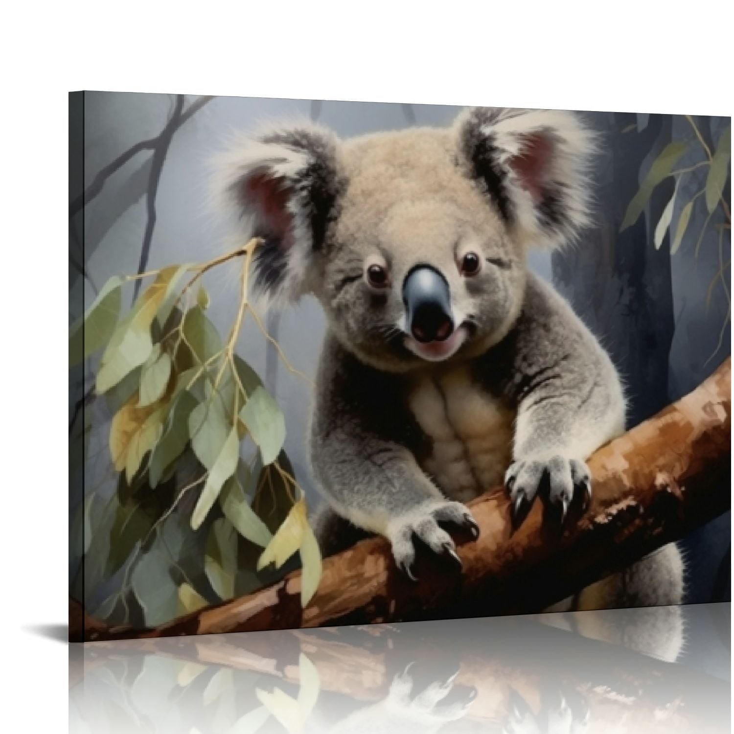 MLJA A On The Branch, Australian Koala Wall Art, Koala Watercolor ...