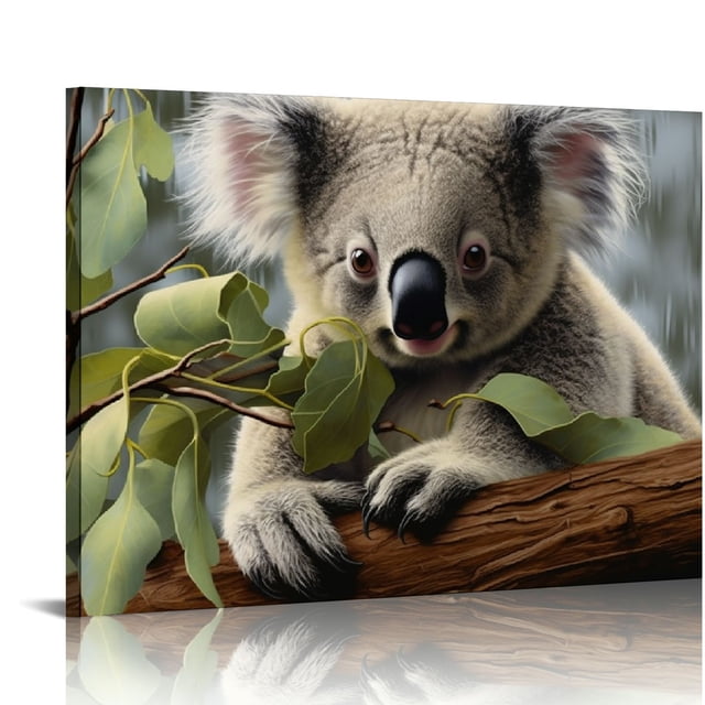 MLJA A On The Branch, Australian Koala Wall Art, Koala Watercolor ...