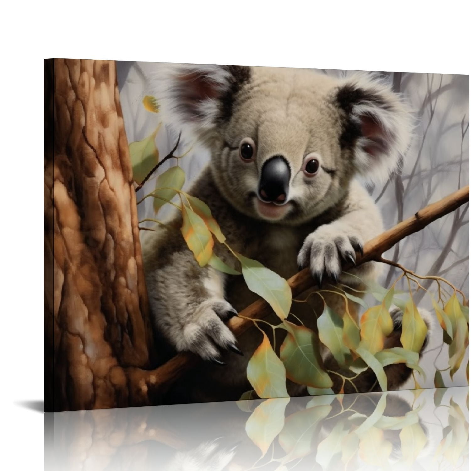 MLJA A On The Branch, Australian Koala Wall Art, Koala Watercolor ...