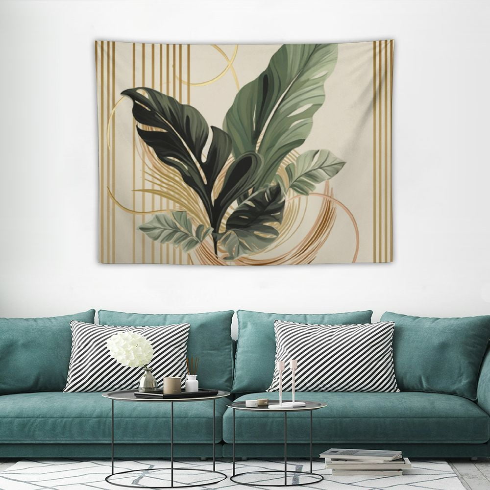 COMIO Abstract Boho Mid Century Tapestry Tropical Leaves Modern ...