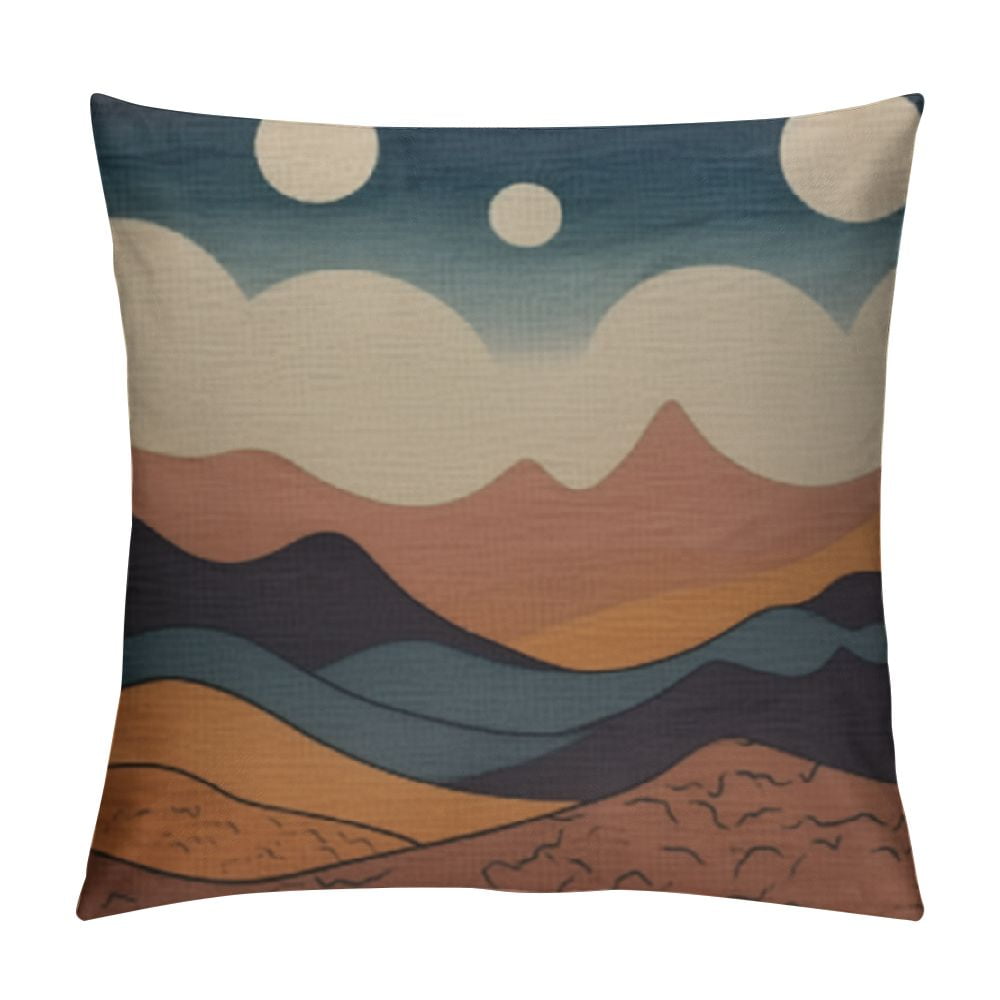 COMIO Abstract Boho Throw Pillow Covers Cactus Pillow Covers Nature ...