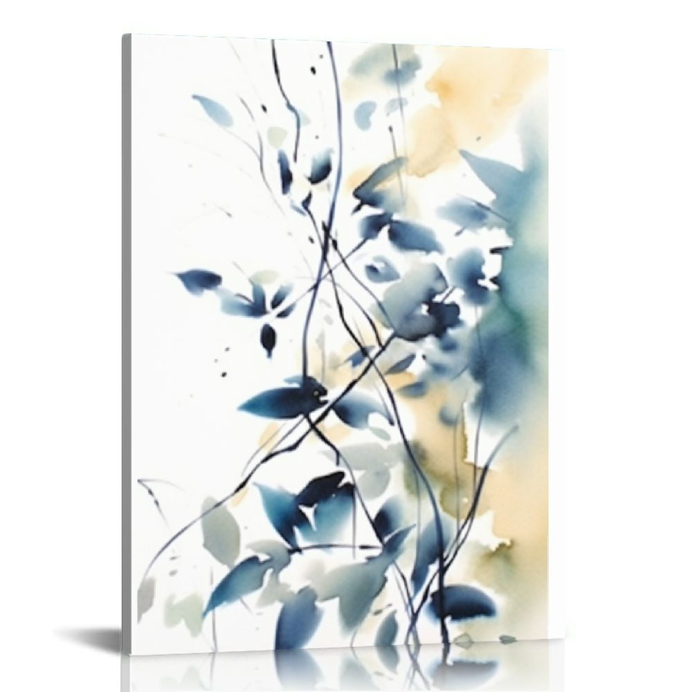 COMIO Abstract Botanical Canvas Wall Art Watercolor Botanical Prints ...