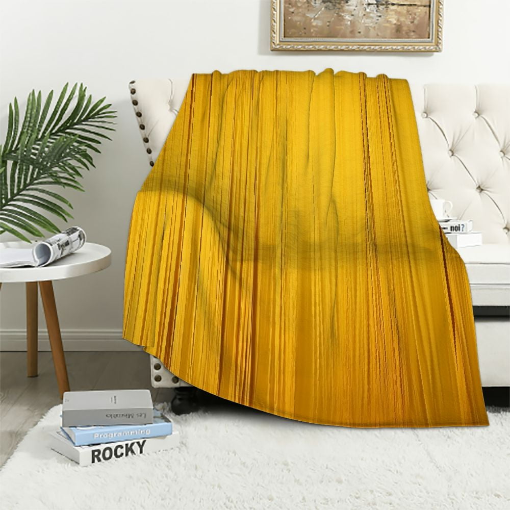 COMIO Abstract Geometric Stripes Kids Throw Blanket,Yellow Gradient ...